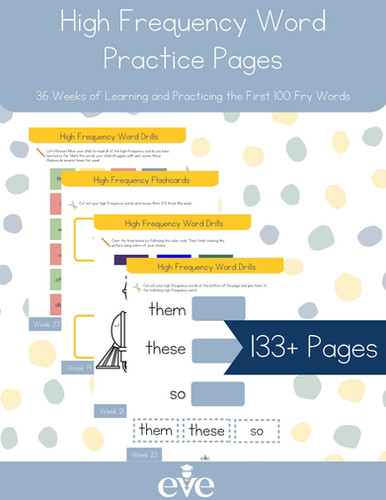High Frequency Words Practice - Pre-Reader | Enriched Education