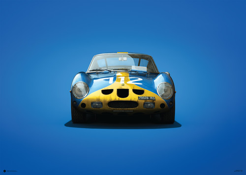 Ferrari 250 GTO - Blue - Targa Florio - 1964 - Colors of Speed Poster ...