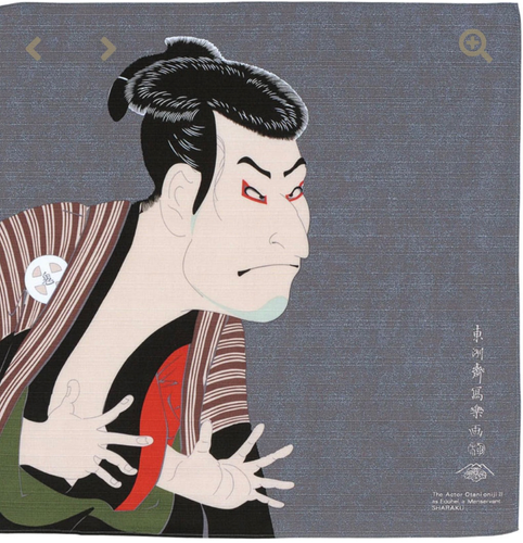 Furoshiki 48 Ukiyo-e Hokusai | Sharaku Grau | Kawaii München