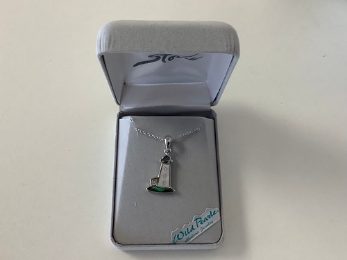 Abalone Lighthouse Pendant - White | GLLKA