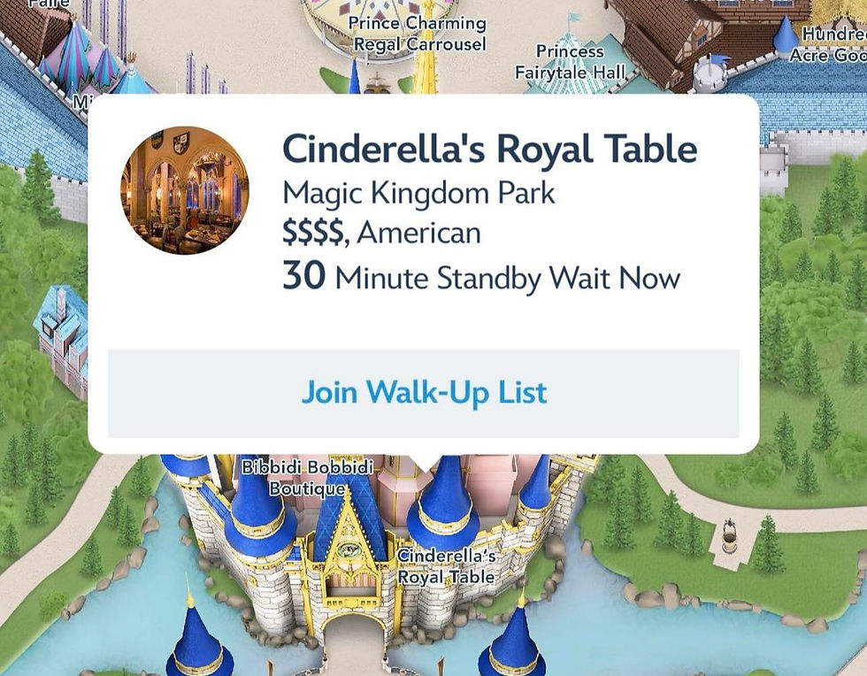 My Disney Experience App Now Shows Dining Wait Times!