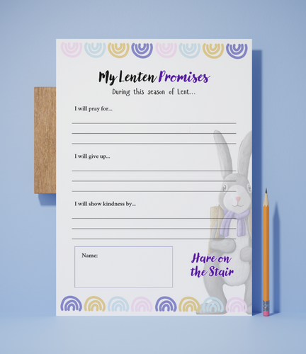 Lenten Promise Note Cards | Hare on the Stair