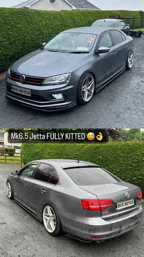Mk6.5 Jetta lip kit front sides and rear gloss black | CC Styling ...