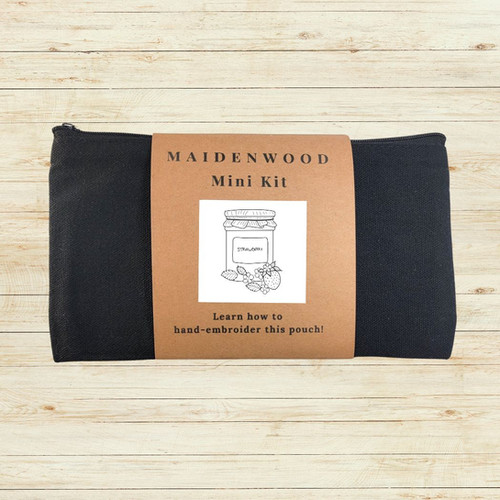 Strawberry Jam Pouch - Hand Embroidery Kit | Maidenwood Creative