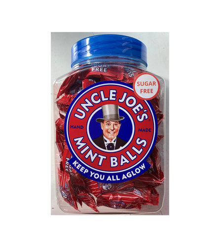 Uncle Joe's Sugar Free Mint Balls Cookie Jar | AvidSweets
