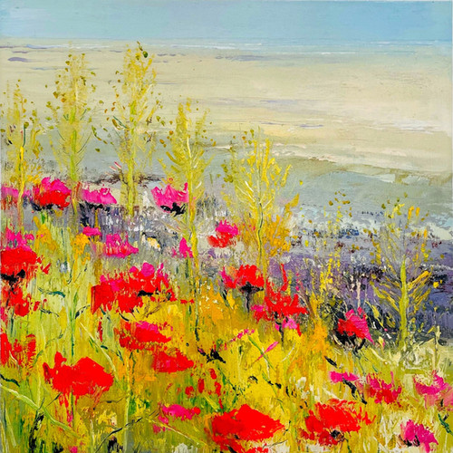 Julia Sutton - Estuary Poppies - Original Oil Painting ...
