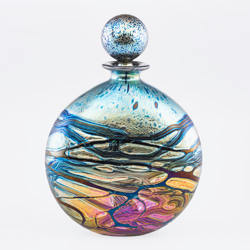 Nightscape Perfume Bottle Flat Large | IOW Studio Glass ltd