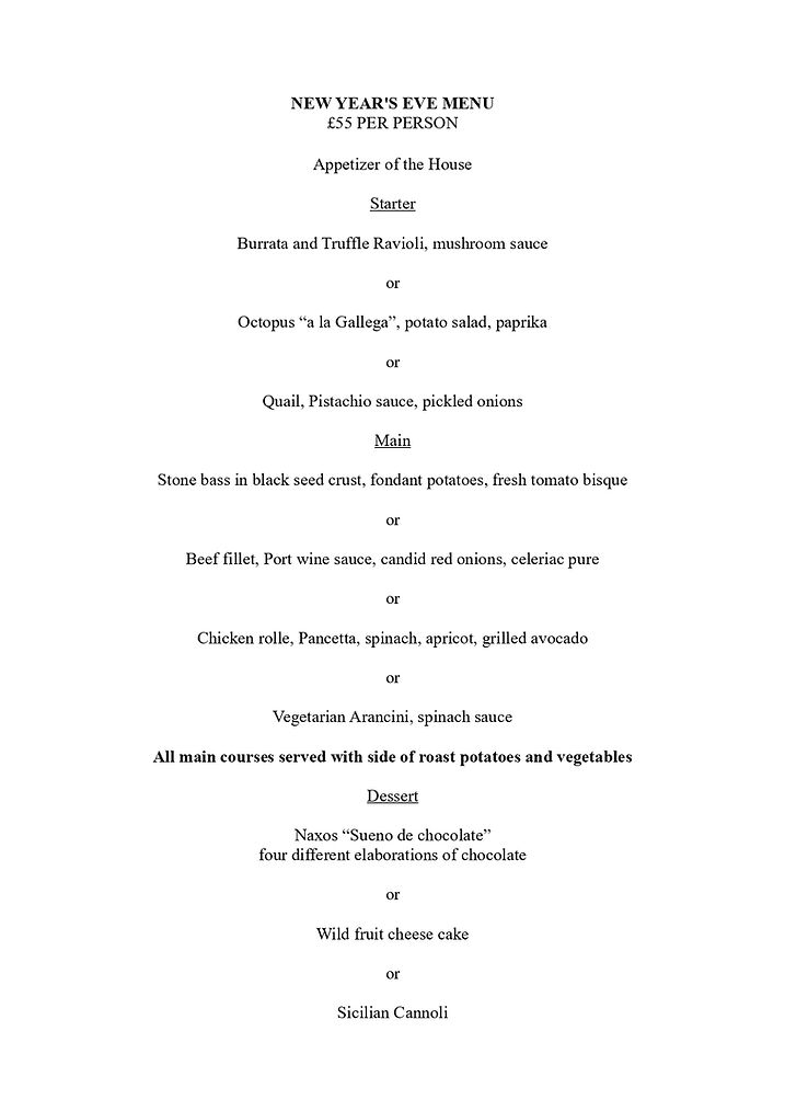 Menu | Naxos restaurant