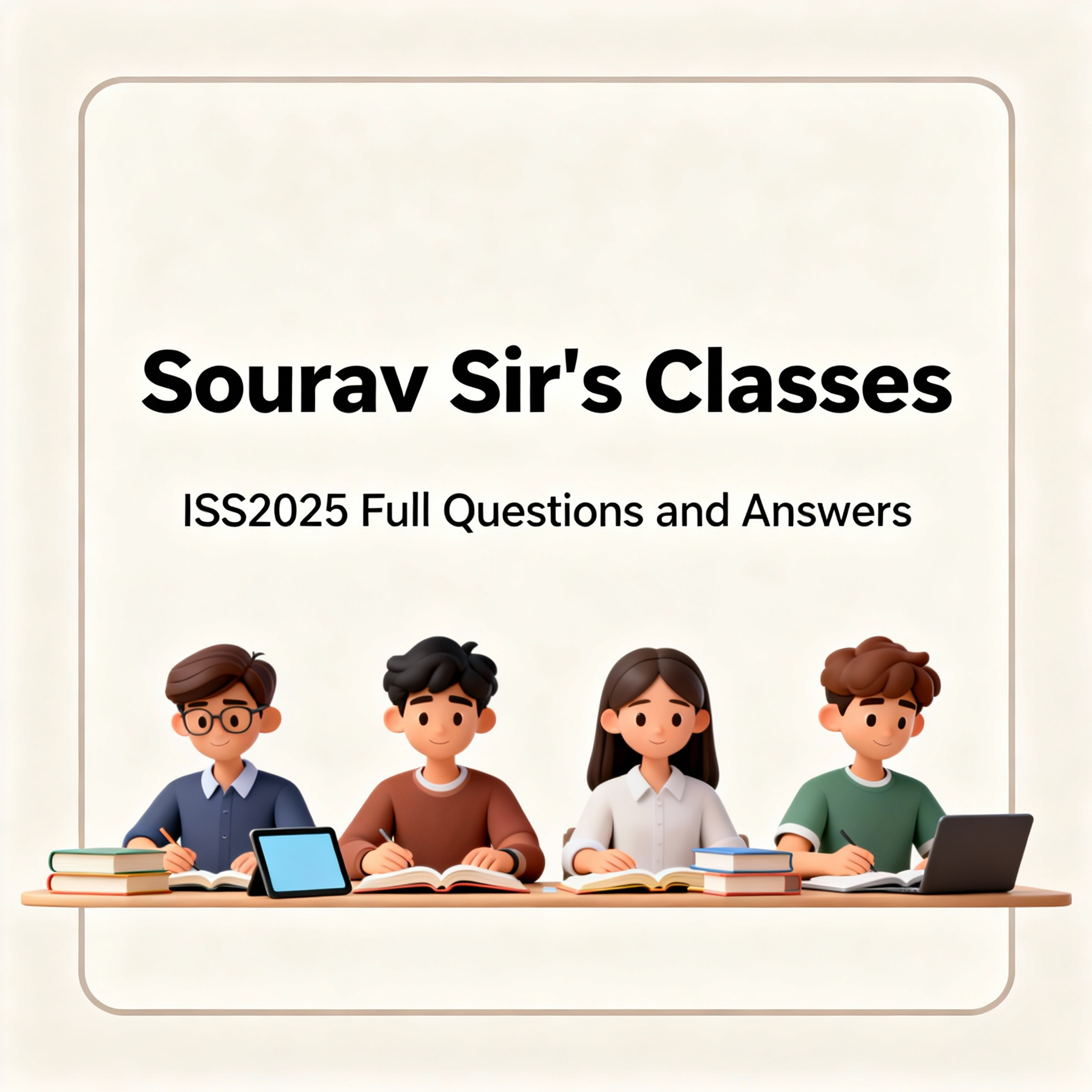 ISS 2025 Statistics Paper Solved Questions with Detailed Explanations ...