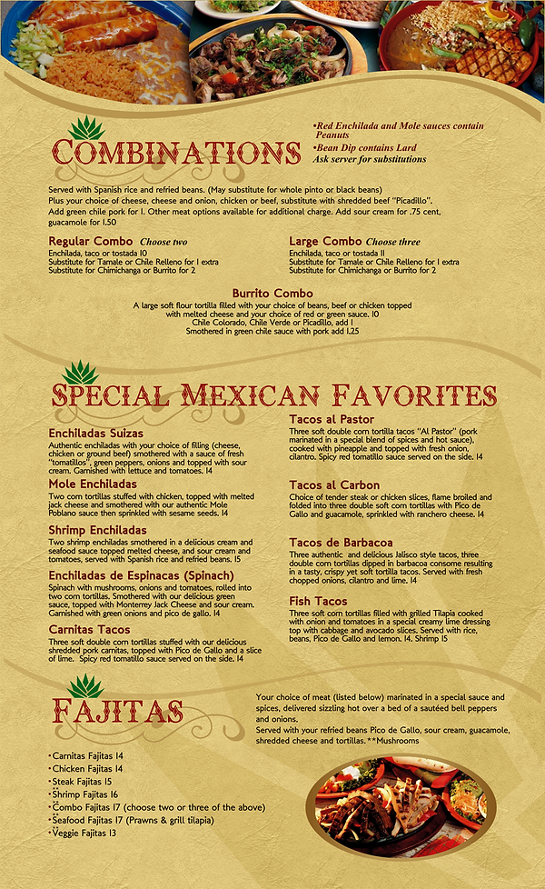 Casa Grande Mexican Restaurant•Menu