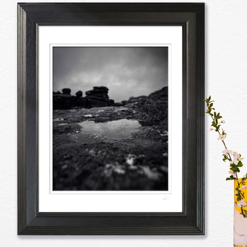 Combestone Tor Rain Limited Edition Fine Art Framed Photo Print