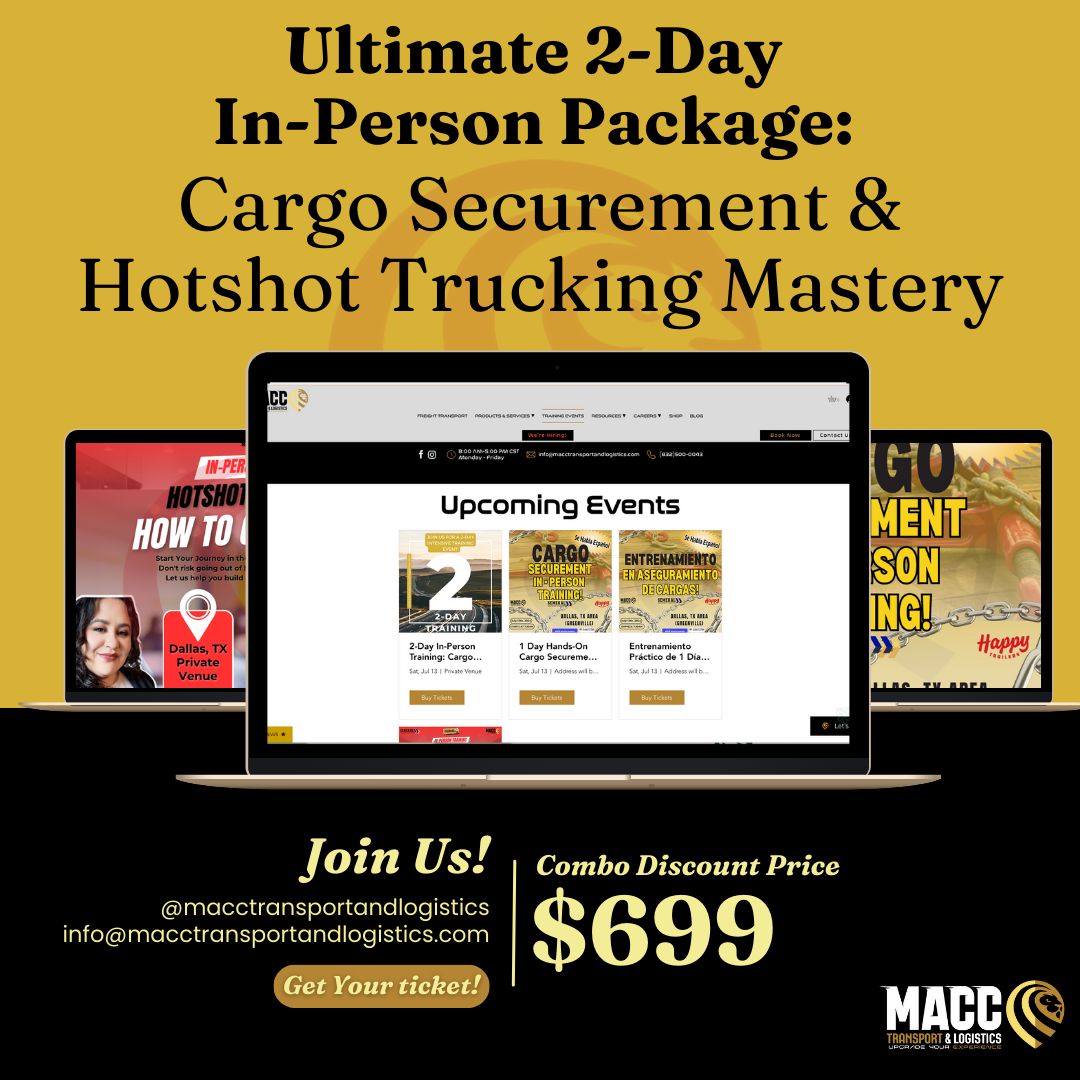 2-Day In-Person Training: Cargo Securement & Hotshot Trucking 101: How ...