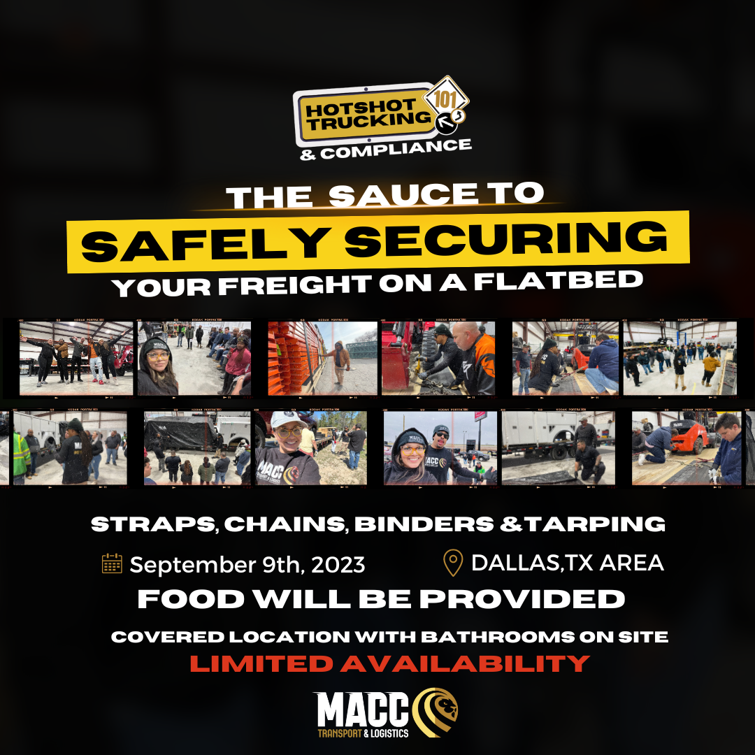 " 1 Day Hands-On Cargo Securement: Practical Training for Hotshot ...