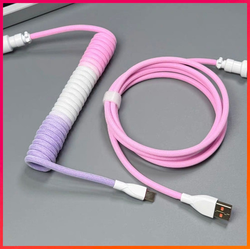 Coiled Cable Mix White, Purple and Pink Color | Home Gears