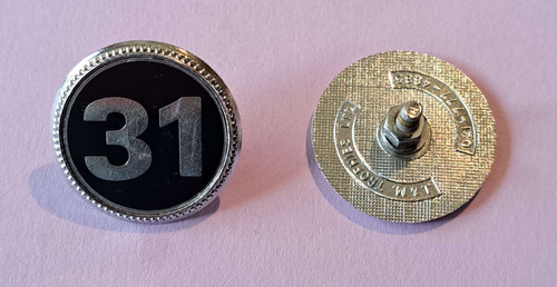 Round number 31 badge, pair | MorganCarBadges