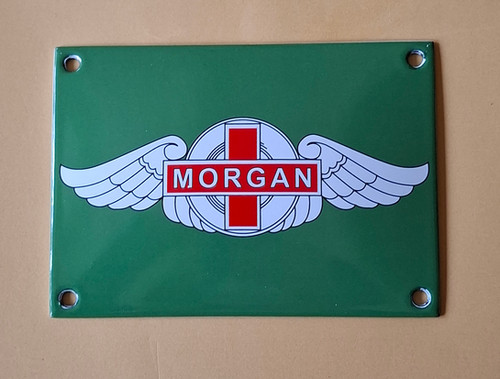 MORGAN WINGS enamel sign | MorganCarBadges
