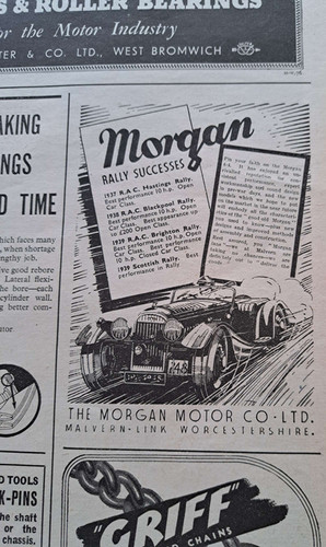 Morgan 4/4 Series I advert, 1946 | MorganCarBadges