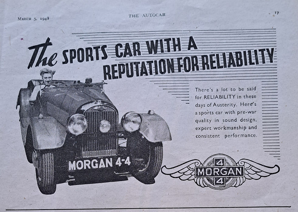 Morgan Factory advert, 1948 | MorganCarBadges