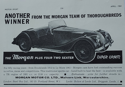 Morgan Plus 4 Super Sports Factory advert, 1960s | MorganCarBadges
