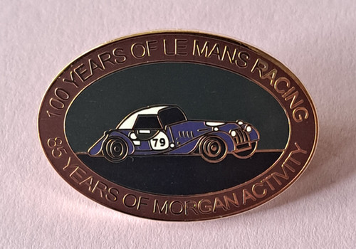 100 Years Le Mans Racing, 85 Years Morgan Activity, pins | MorganCarBadges