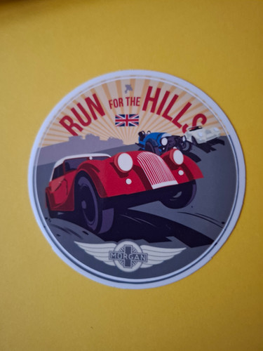 Morgan Run For the Hills 2017, sticker | MorganCarBadges