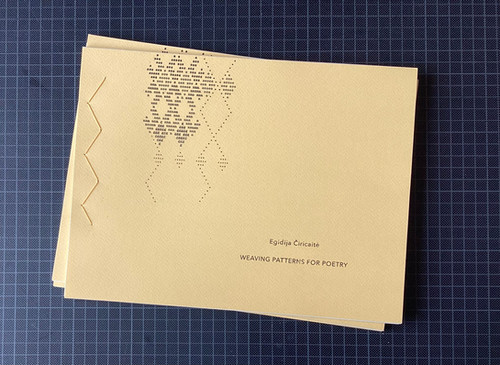 WEAVING PATTERNS FOR POETRY by Egidija Čiricaitė | psw gallery