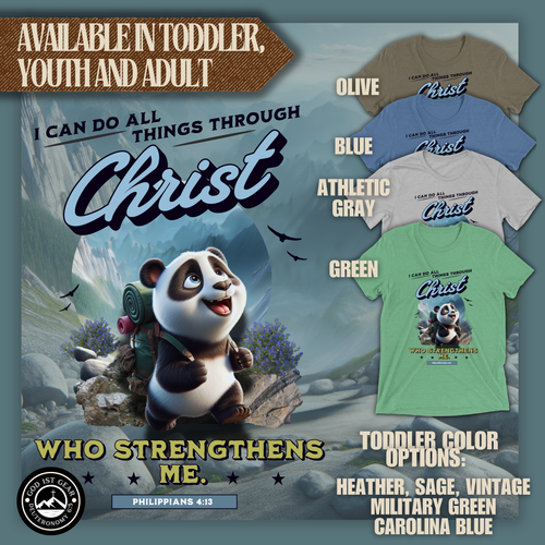 Panda I can do all things through Christ | God 1st Gear