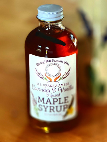 Lavender-Magastar Vanilla infused Maple Syrup 64oz | Cherry Hill Lavender