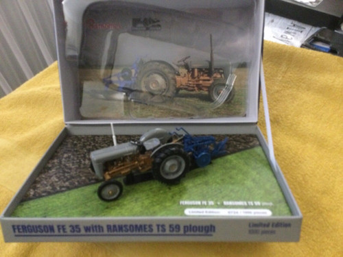Universal Hobbies Toy Model Ferguson FE35 & Ransomes Plough Set Ltd ...