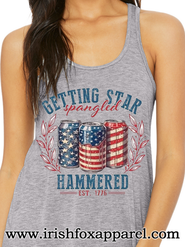 "Getting Star Spangled Hammered"- T-Shirts & Tanks | Irish Fox Apparel