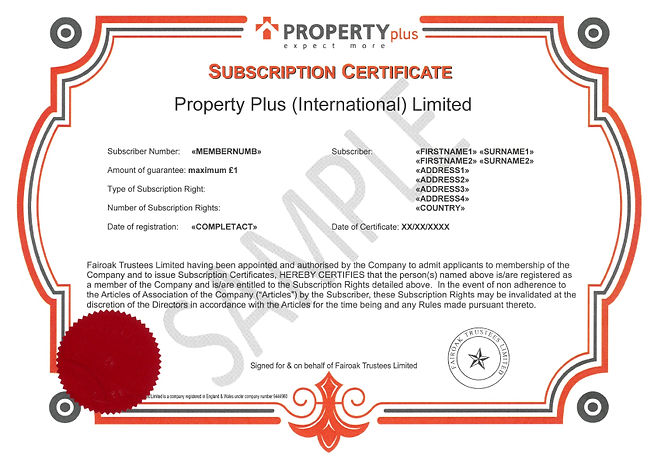 Property Plus Certificate | Property Plus