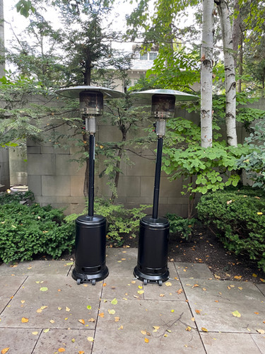 Lot 57 - Pair of Tall Outdoor Propane Heat Lamps | Castle Content Sales