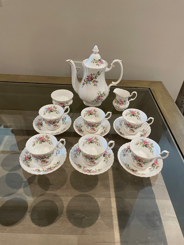 Lot 62 - Royal Albert Tea Set (Pattern: Moss Rose) | Castle Content Sales