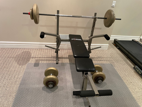 Lot 107 - Weight Bench & Dumb Bells | Castle Content Sales