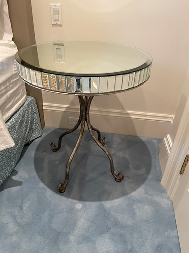 Lot 70 - Mirrored Round Table | Castle Content Sales