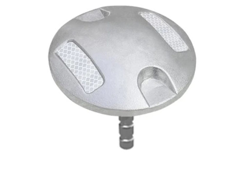 Botón aluminio con reflejante | Galplasticsmx