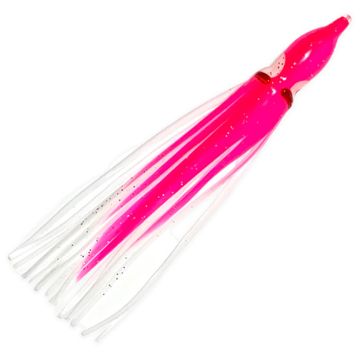 Hoochie Skirts Squid Pink White 4.75 inch | Sanhu Tackle