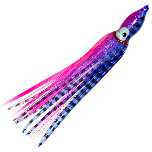 Hoochie Skirts Squid Pink Purple Tiger 4.75 inch | Sanhu Tackle