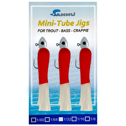 Mini Tube Jigs-Red Pearl, 15 pieces | Sanhu Tackle