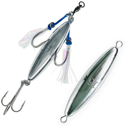 Eddie Bomb BFT Jigs for Bluefin Tuna , Shiny Chrome,16oz Rigged ...