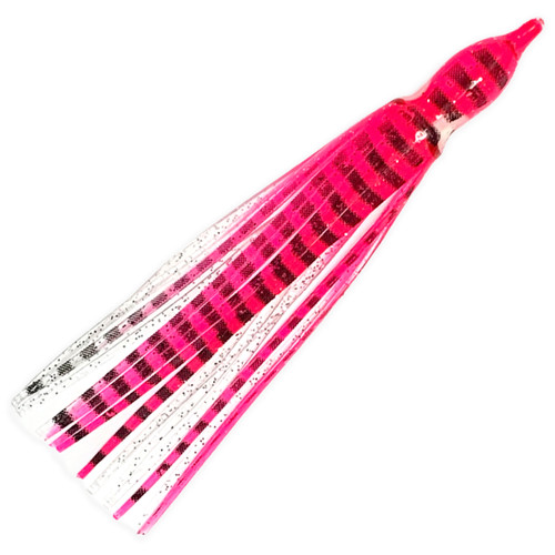 Hoochie Skirts Squid Pink Tiger 4.75 inch | Sanhu Tackle