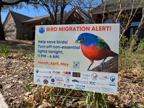 Lights Out for Wildlife Outdoor Yard Sign | Tcatexas
