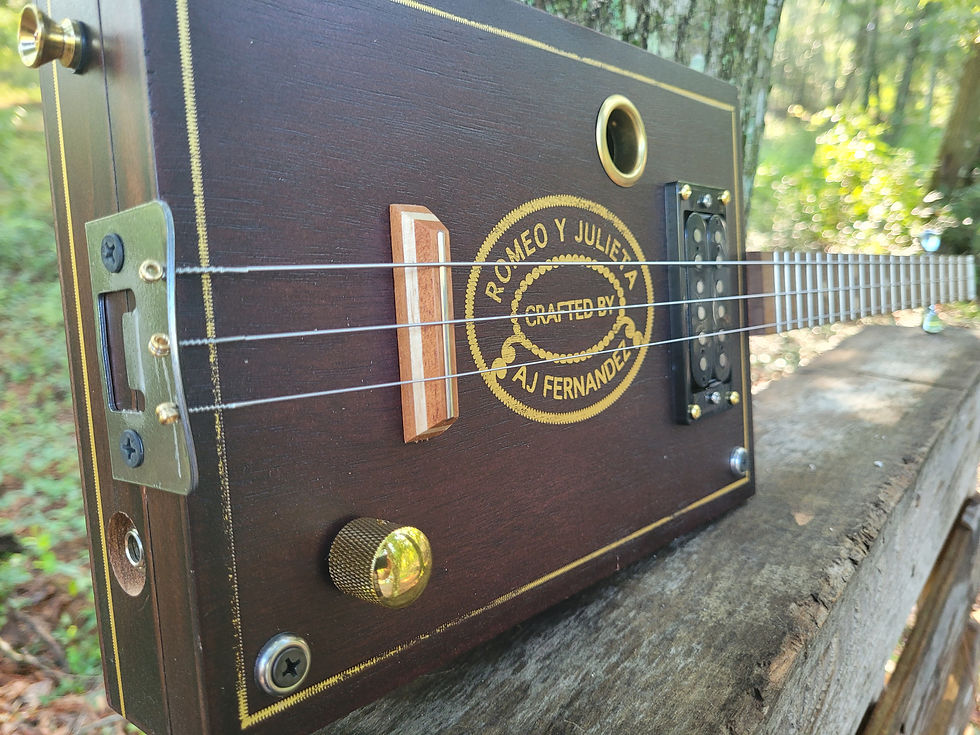 3 String Electric Cigar Box Guitar Romeo Y Julieta | SouthernFireGuitars