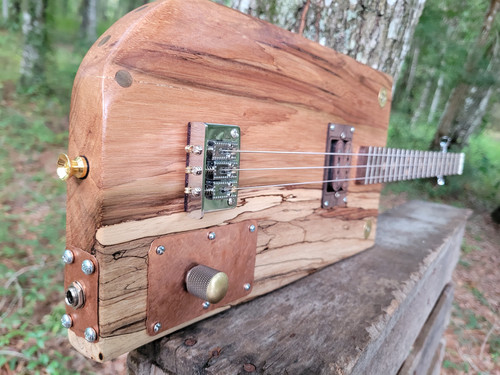 3 String Solid Body - Sweetgum Slab | SouthernFireGuitars