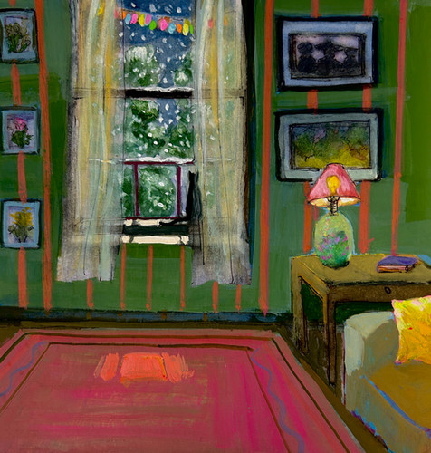The black cat likes the stillness of the house | Jan L Waldron Art