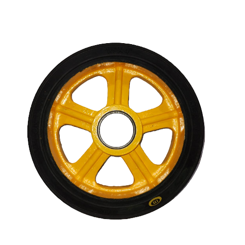 CI SOLID RUBBER TROLLEY WHEELS | atulrubberudyog