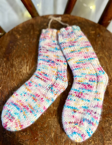 Magic Heel Socks Knitting Pattern DK Children | The Autumn Acorn