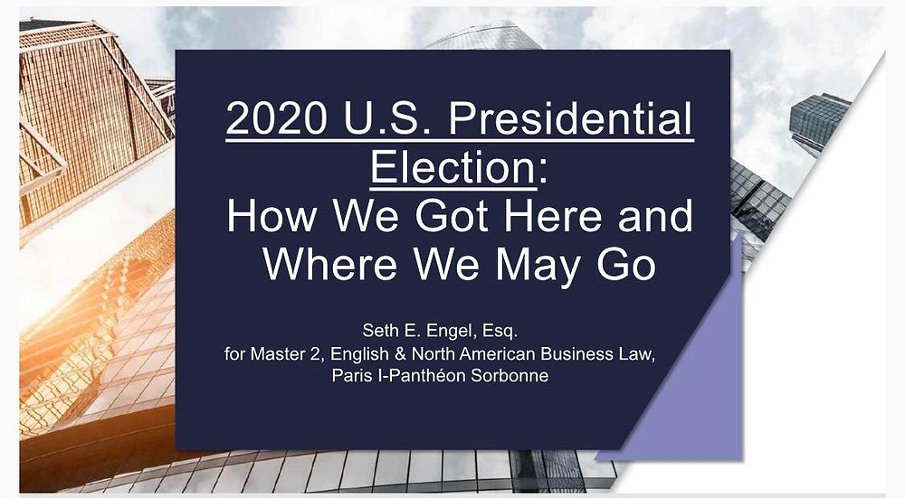 Zoom Session with Mr Seth E. Engel, Associate Lawyer at Jones Day