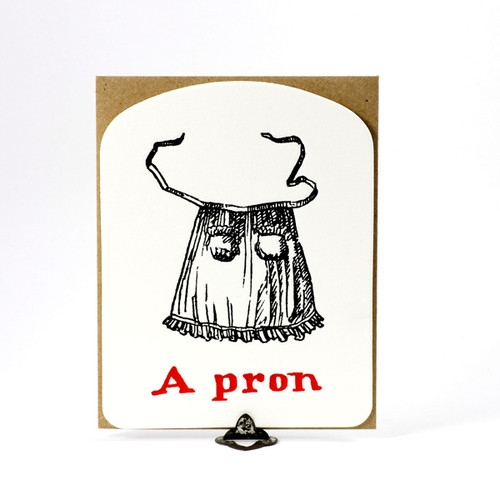 Apron | Card | Handmade Letterpress Stationery Gift | Austin Press San ...