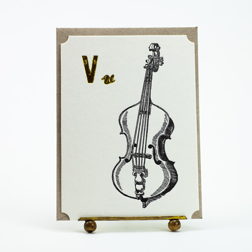 Viola | Card | Hand Printed Letterpress Gifts | Austin Press San Francisco